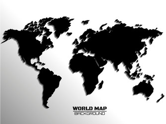Abstract world map with shadow map of paper Vector Image
