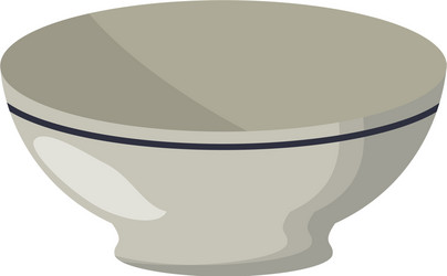 Empty dish bowl cartoon Royalty Free Vector Image