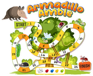 Wild animal board game Royalty Free Vector Image