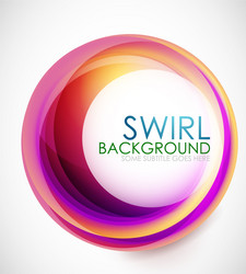 Abstract colorful swirl circle bright background Vector Image