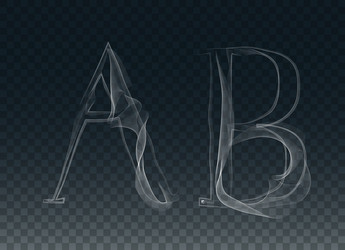 Smoke font letter Royalty Free Vector Image - VectorStock