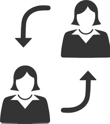 Employee replacement icon Royalty Free Vector Image