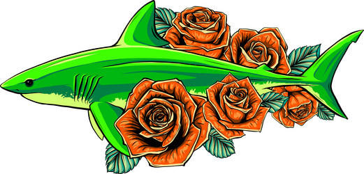 Ethnic ornamental shark Royalty Free Vector Image