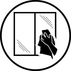 Hand clean surfaces silhouette style icon Vector Image