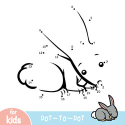 Connect the dots game for children easter rabbit Vector Image