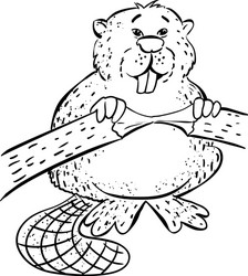 Crazy Beaver Cartoon Vector Images (36)
