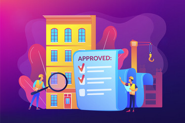 Construction quality control concept Royalty Free Vector