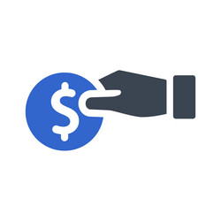 Giving money icon Royalty Free Vector Image - VectorStock