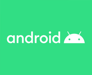 Android operating system logo icon symbol white Vector Image