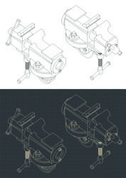 Bench Vice Drawing Labelled