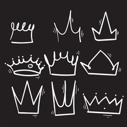 King Crown Calligraphy Vector Images (over 1,000)