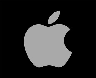 Apple brand logo phone symbol black design mobile Vector Image