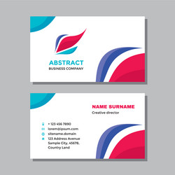 Business visit card template with logo - concept Vector Image