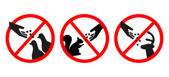 Do not feed the squirrels change Royalty Free Vector Image