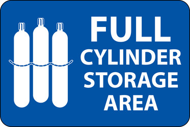 Gas cylinder sign full cylinder storage area Vector Image