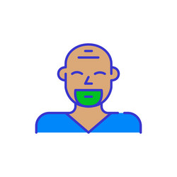 Young pale skinned man bold color cartoon style Vector Image