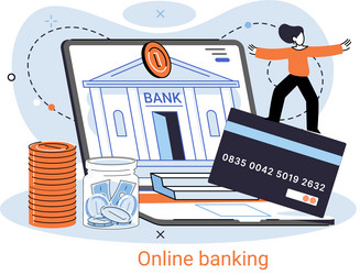 Online banking platform remote bank service Vector Image