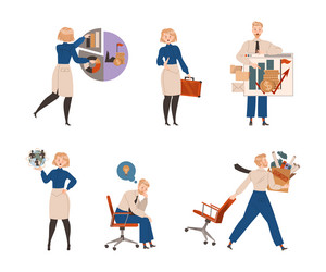 People office employee character engaged Vector Image