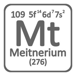 Periodic table element meitnerium icon Royalty Free Vector