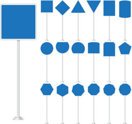 Set of signpost Royalty Free Vector Image - VectorStock