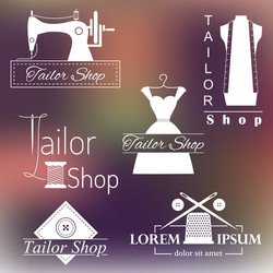 Set of tailor labels badges and emblems tailor Vector Image
