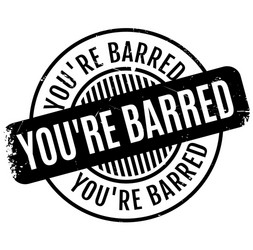 You are barred rubber stamp Royalty Free Vector Image