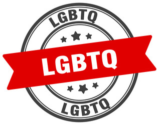 Lgbtq stamp label on transparent background Vector Image