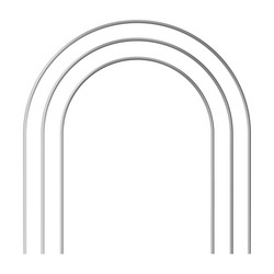 Golden arches thin rounded luxury metal frames as Vector Image