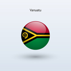 Rounded square flag of vanuatu Royalty Free Vector Image