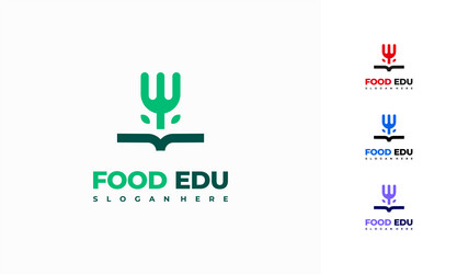 Food recipe logo designs concept education Vector Image