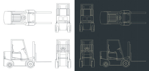 Forklift Blueprint Vector Images (over 210)