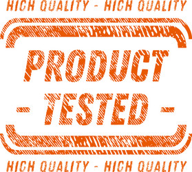 Product tested sign on white background Royalty Free Vector