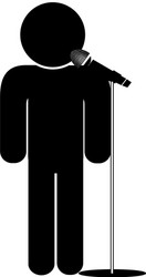 Stick Figures Man with Microphone Vector Images (88)