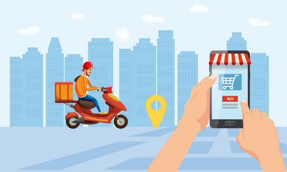 Online delivery of goods tracking tracker Vector Image