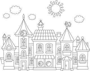 Toy town Royalty Free Vector Image - VectorStock