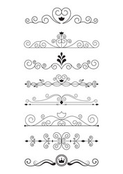 Page decoration rules set Royalty Free Vector Image