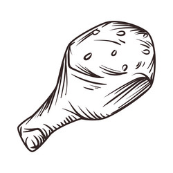 Chicken leg design Royalty Free Vector Image - VectorStock