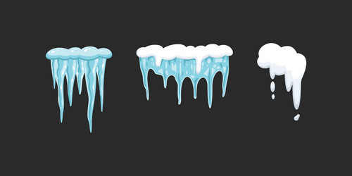 Icicle in cartoon style snow Royalty Free Vector Image