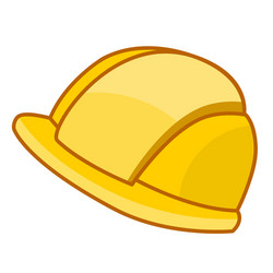 Yellow safety hard hat Royalty Free Vector Image