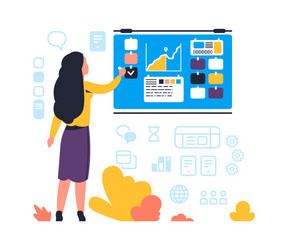 Schedule app task manager ui template Royalty Free Vector