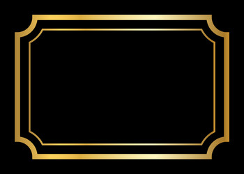 Gold frame simple style Royalty Free Vector Image