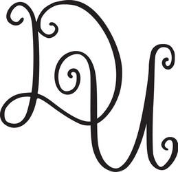 Handwritten monogram am icon Royalty Free Vector Image