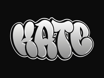 Hate - single word letters graffiti style hand Vector Image
