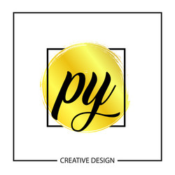 Initial letter py logo template design Royalty Free Vector