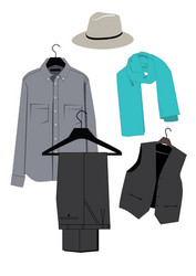 Mens clothing Royalty Free Vector Image - VectorStock
