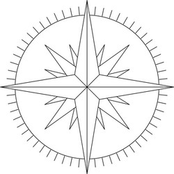 Compass rose - nautical chart travel equipment Vector Image