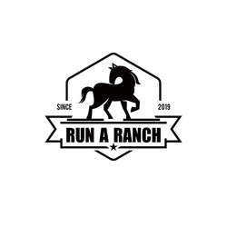 Horse ranch logo template Royalty Free Vector Image
