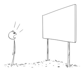 Shocked Stick Figure At Computer