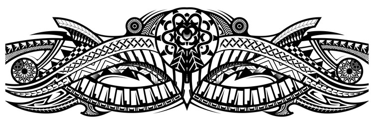 Polynesian Tribal Tattoo Sleeve Royalty Free Vector Image