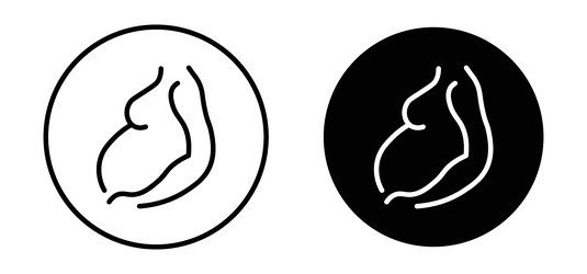 Pregnancy complications icon set maternal health Vector Image